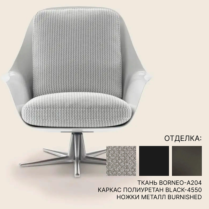 Кресло для улицы Flexform SVEVA LIGHT OUTDOOR Серый Пластик купить в ...